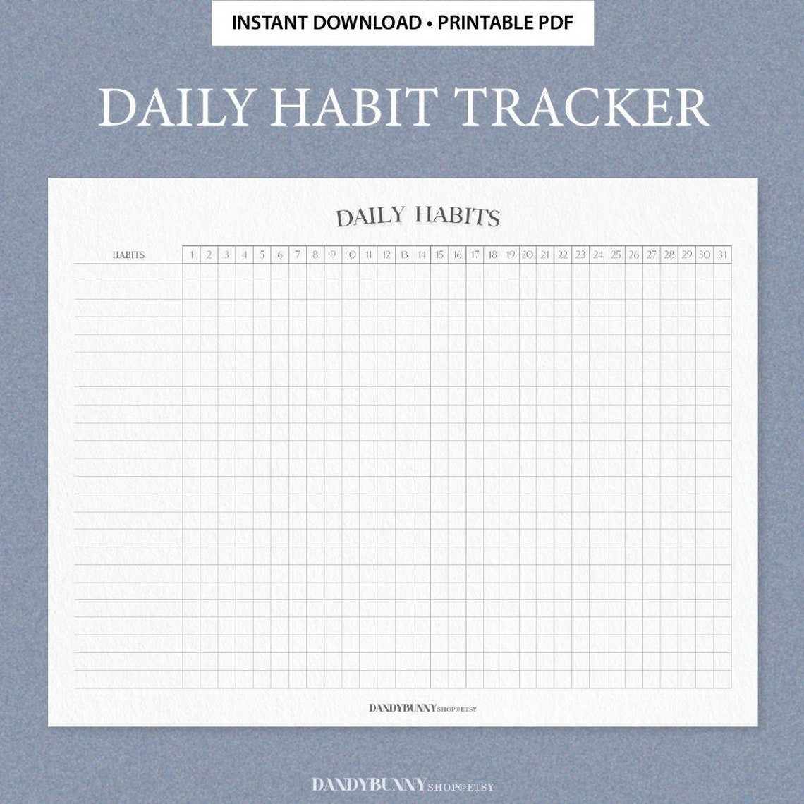 Daily Habit Tracker, 66-day Challenge, Simple Habit Tracker, Habit ...