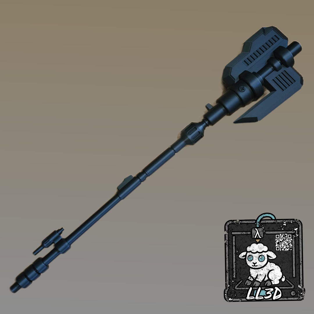 Star Wars Prop LL3 Electro Vibro-hammer/axe Cosplay Raw DIY Print - Etsy