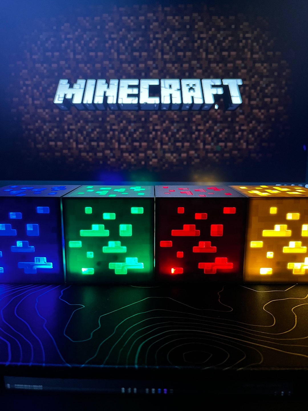 Minecraft Ore Block Light, Ore Block Night Light, Minecraft Themed ...