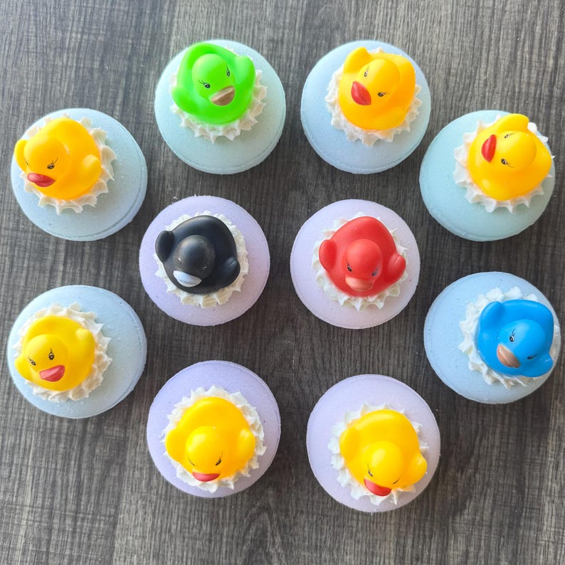 Handmade Bath Bomb With a Cute Rubber Duck. Favors. Gifts. Baby Shower ...