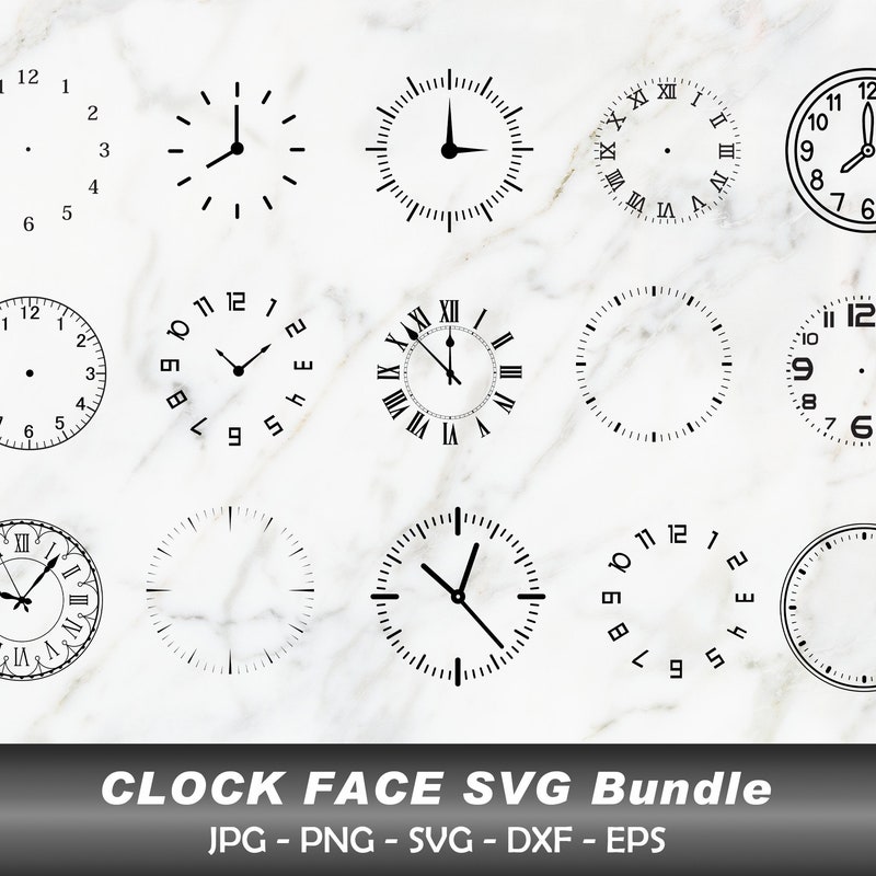 Clock Svg - Etsy