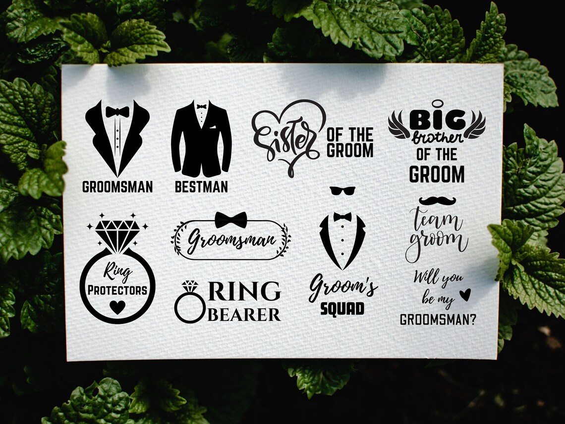 Groomsman Svg Bundle, Groom Squad Svg, Groom Party Svg, Best Man Svg ...