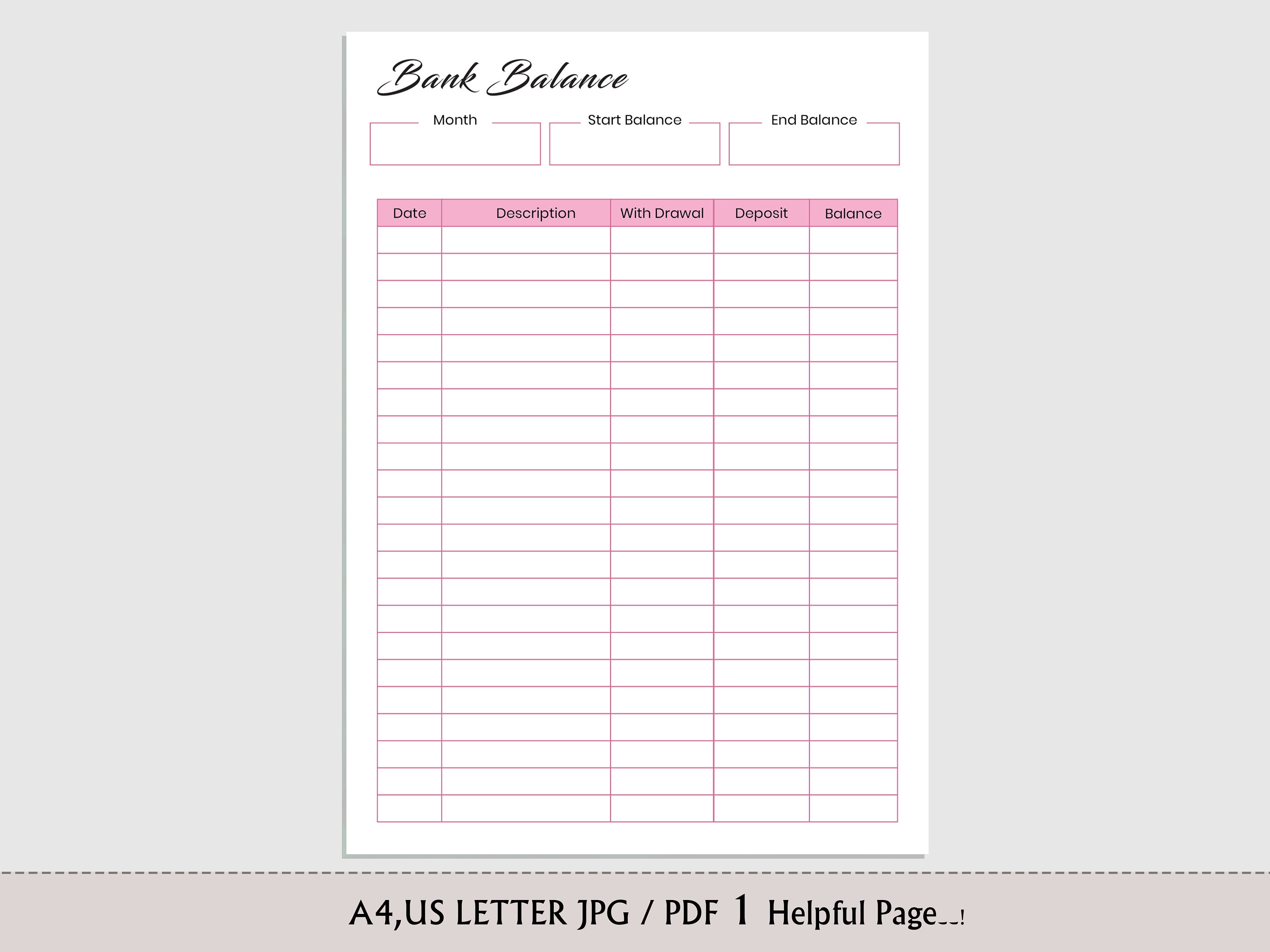 Dynamic Bank Balance Tracker, Stay on Top of Your Finances, Bank ...