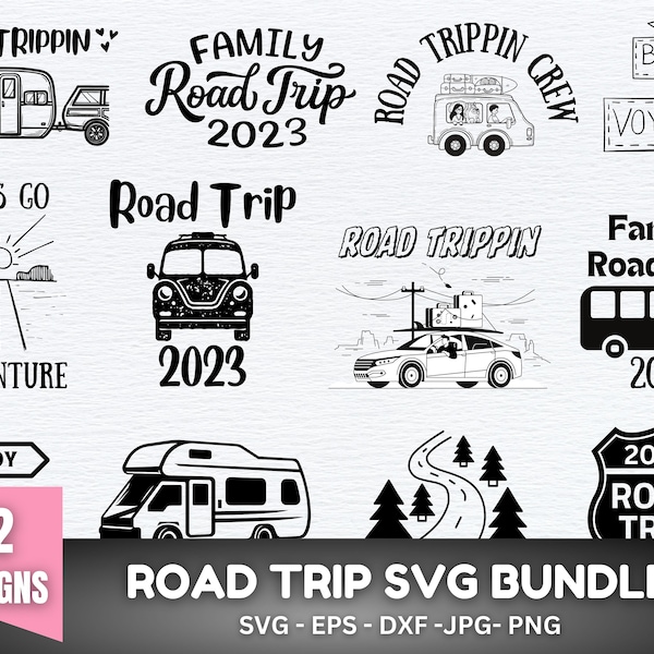 Road Trip Bundle Svg - Etsy