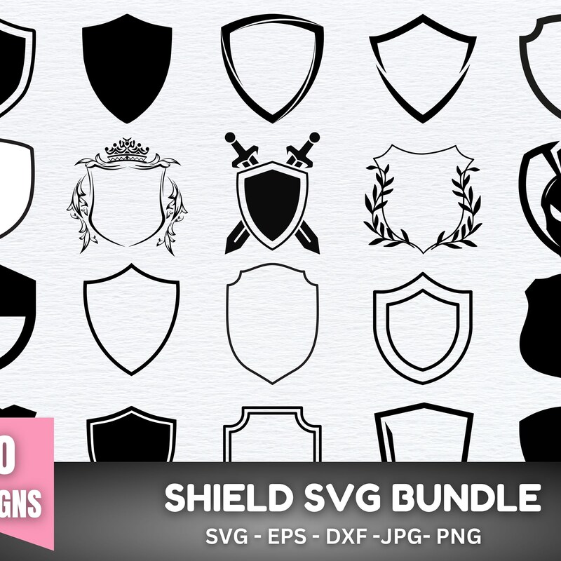 Shield Svg - Etsy