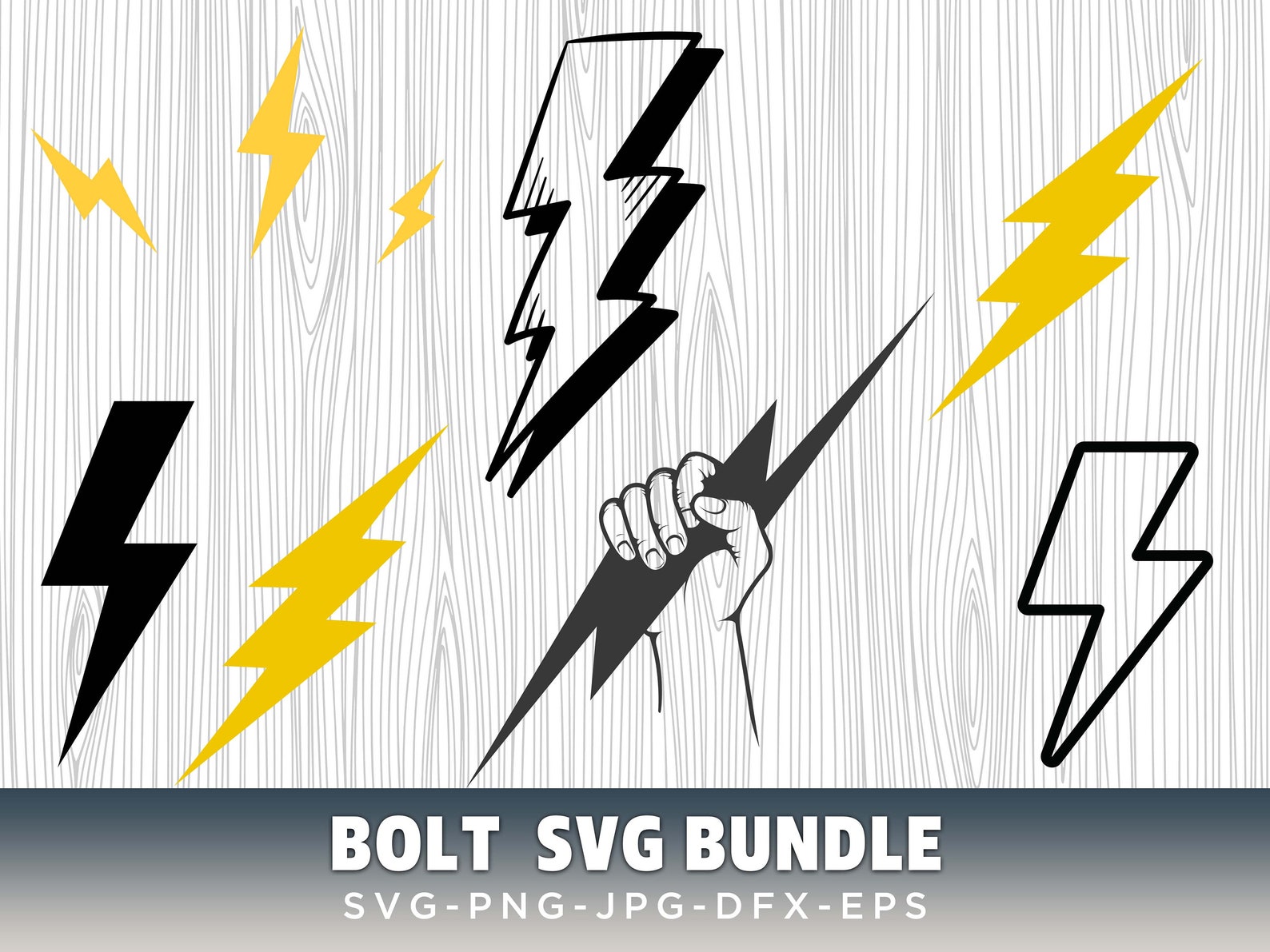 Lightening Bolt Svg, Thunder Cut File, Lightning Bolts Svg Bundle ...