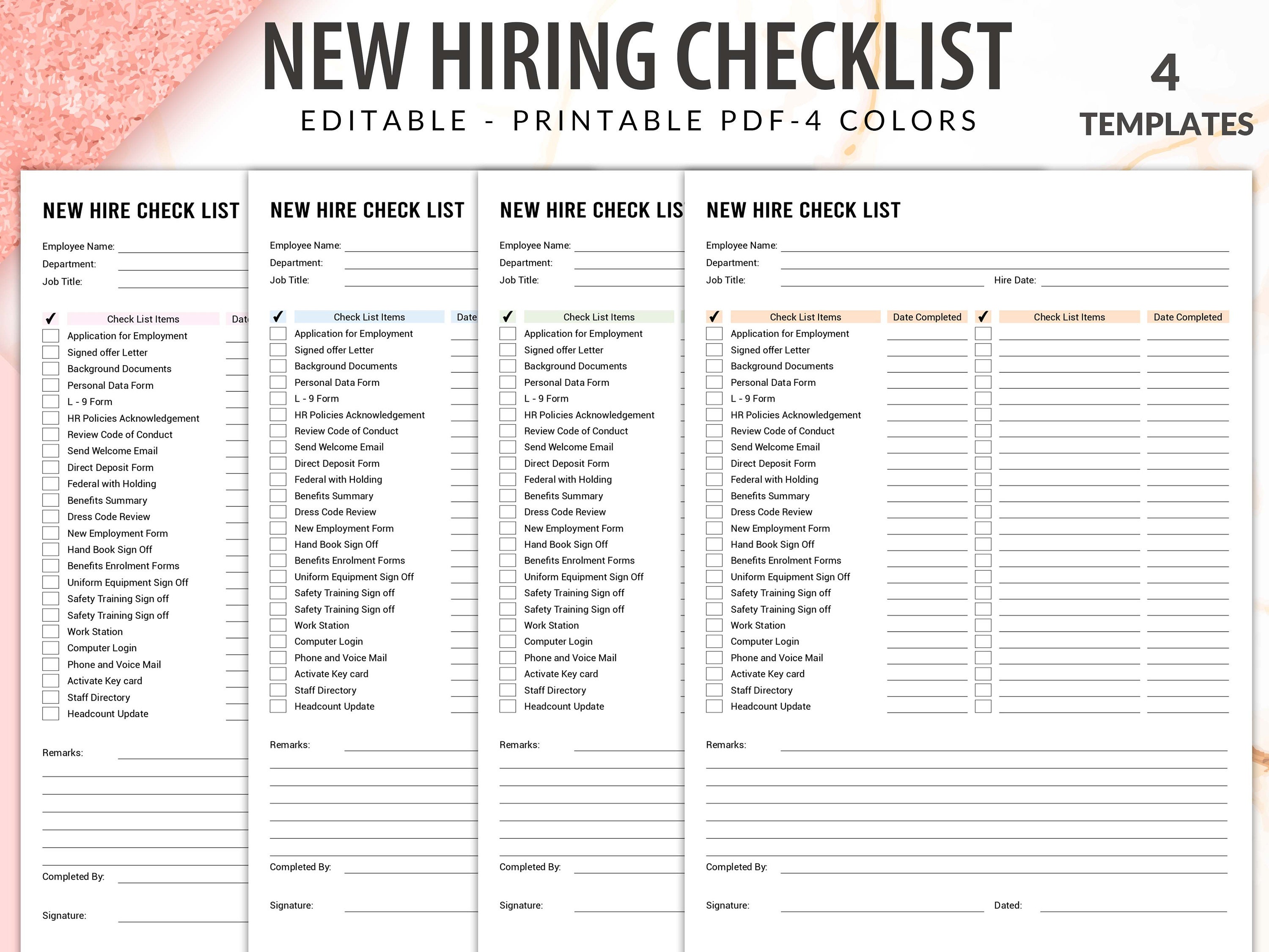New Hiring Checklist, Streamline Your Onboarding Process, New Hire ...