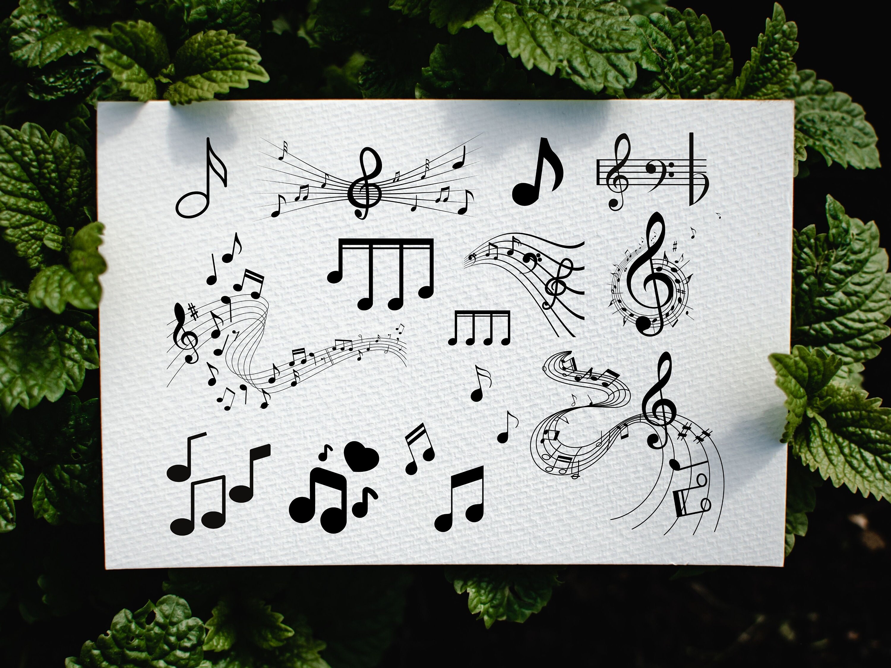 Music Notes Svg, Guitar Note Svg, Musical Notes Clipart, Music Lover ...