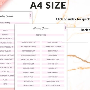 Capture Your Literary Journey, Reading Journal Template, Reading ...