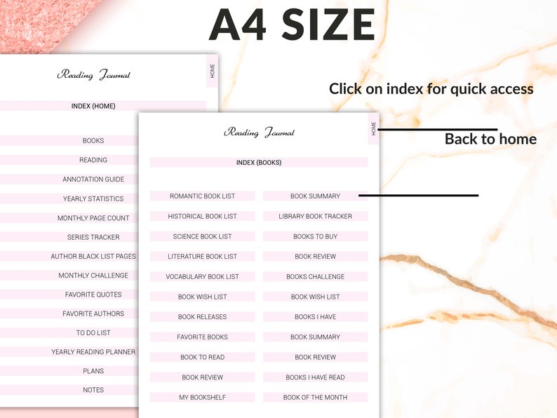 Capture Your Literary Journey, Reading Journal Template, Reading ...