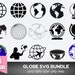 Globe SVG Bundle, Planet PNG Bundle, World Clipart, Globe Silhouette ...