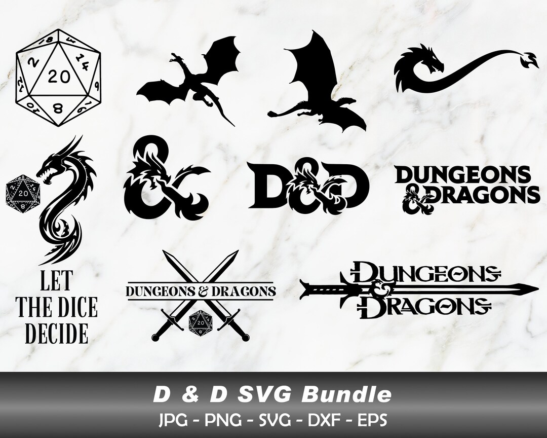 Dnd Svg Bundle, Dnd Png Bundle, Dnd Dxf Bundle, Dnd Silhouette Designs ...