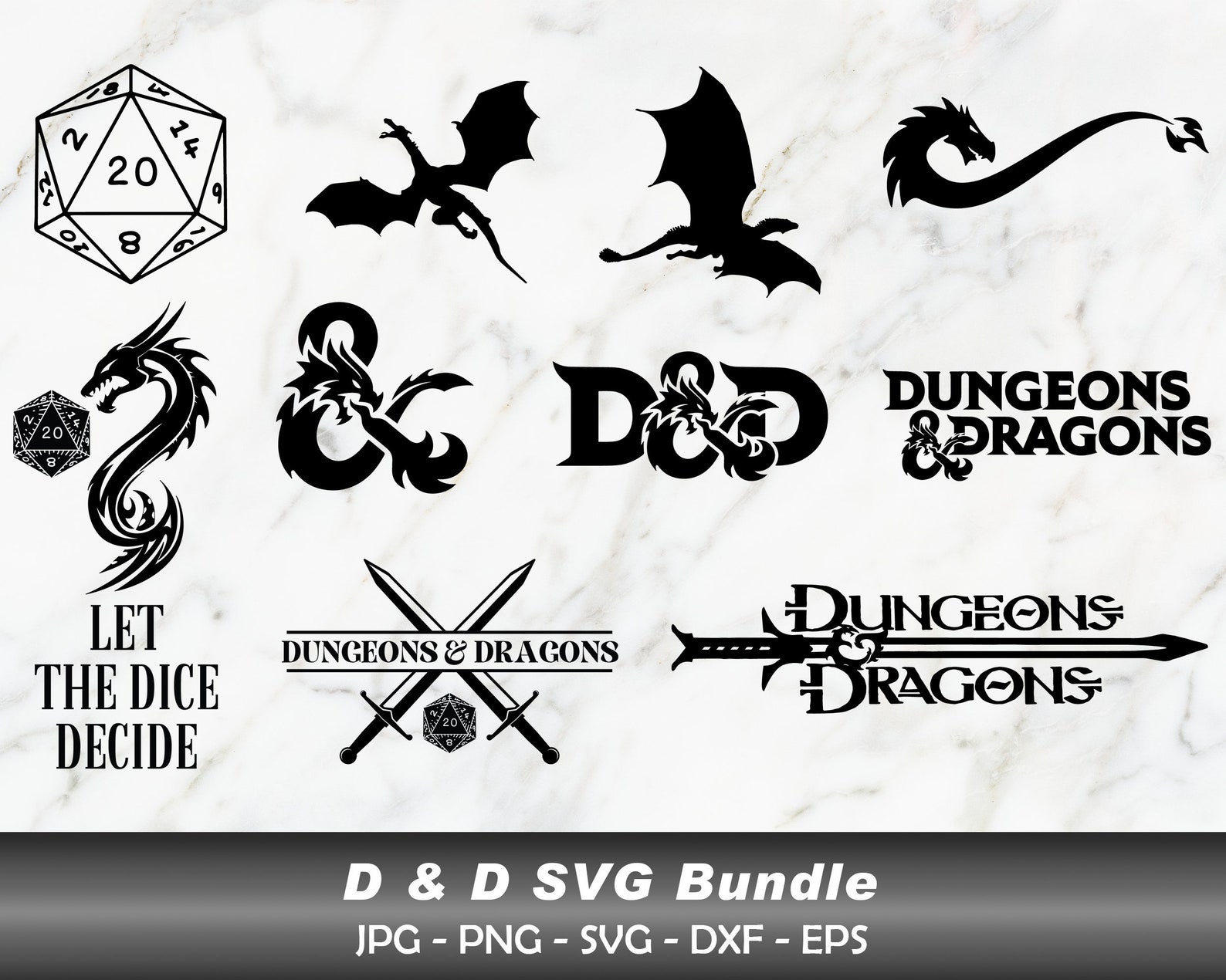 Dnd Svg Bundle, Dnd Png Bundle, Dnd Dxf Bundle, Dnd Silhouette Designs ...