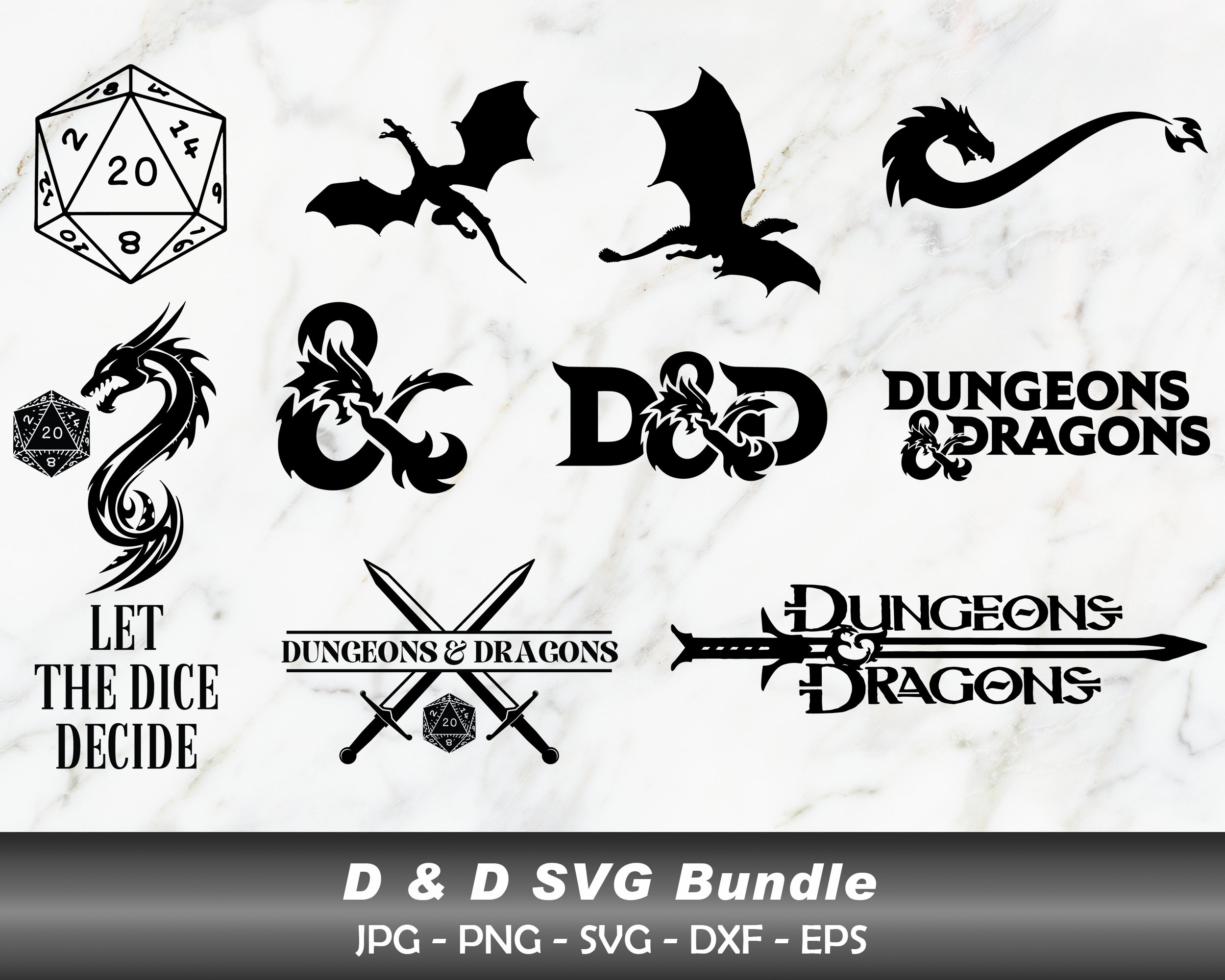 Dnd Svg Bundle, Dnd Png Bundle, Dnd Dxf Bundle, Dnd Silhouette Designs ...