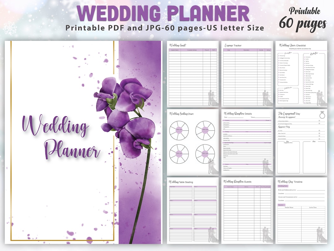 Wedding Planner Template Bundle, Wedding Planner Printable PDF, Wedding ...
