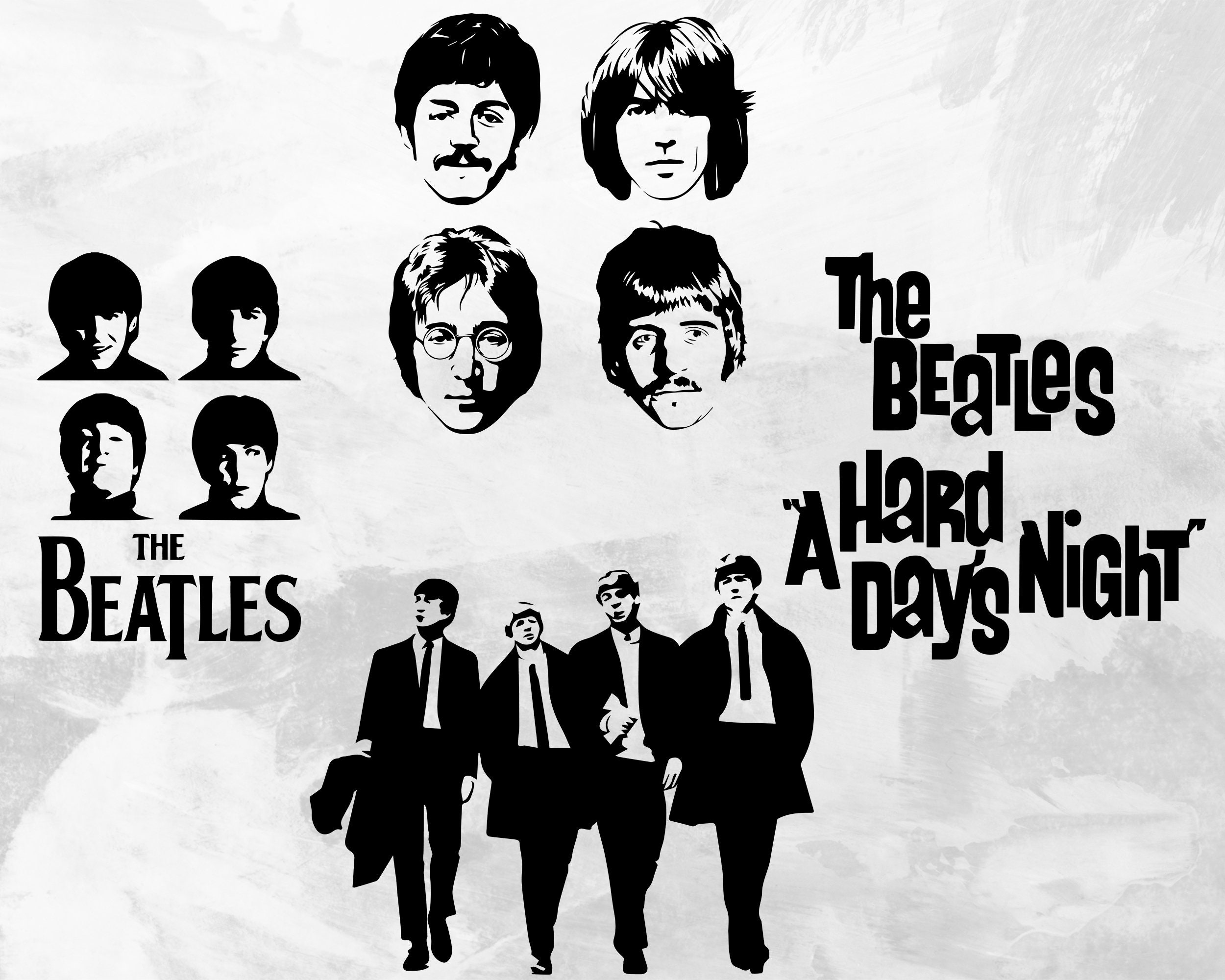 The Beatles SVG Bundle - Svg Png Dxf Eps Pdf - Cut File for Cricut ...