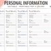 Personal Information Form, Secure Data Collection, Editable Personal ...