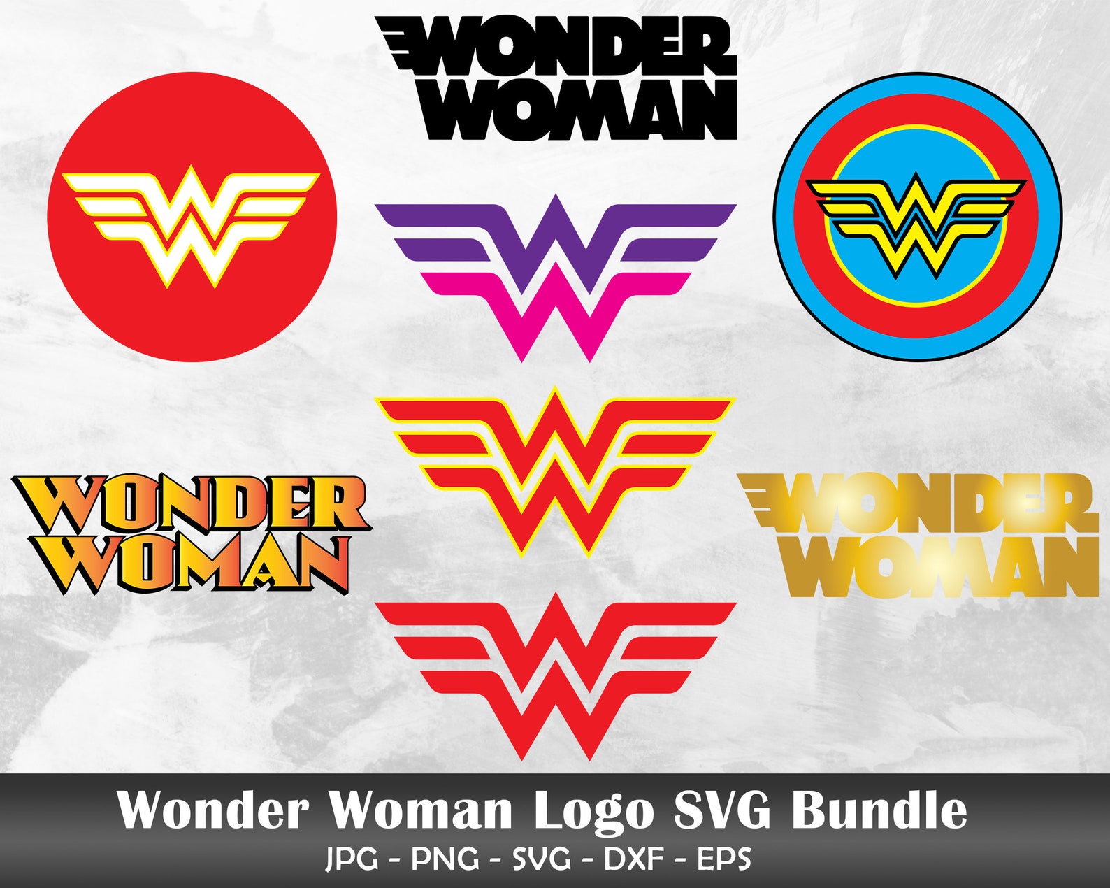 8 WONDER WOMAN Logo Svg, Wonder Woman Svg Bundle, Wonder Woman ...