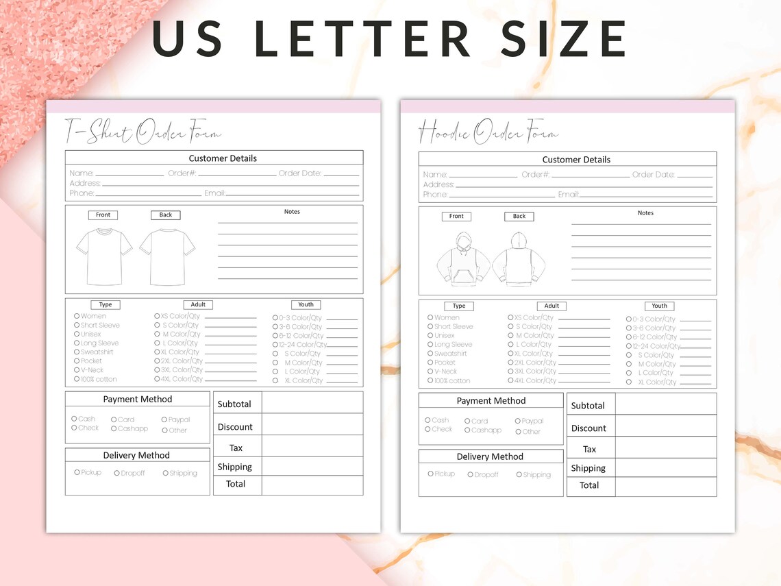15 Printable Order Forms Bundle, Efficient Order Forms Bundle, Simplify ...