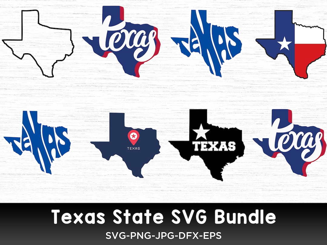 Texas Outline SVG Files,texas Map Flag SVG Files, Texas State Map and ...