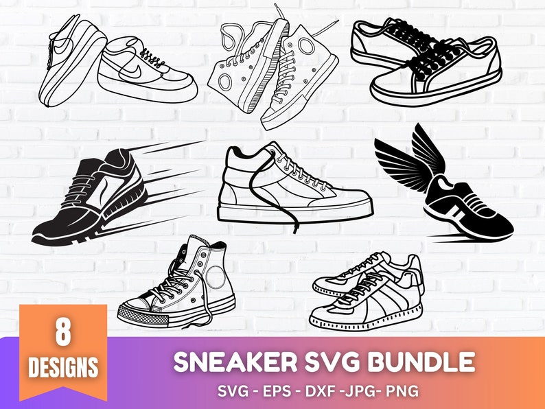 Sneaker Svg Bundle, Sneaker Svg, Sneaker Png, Sneakers, Sneaker ...