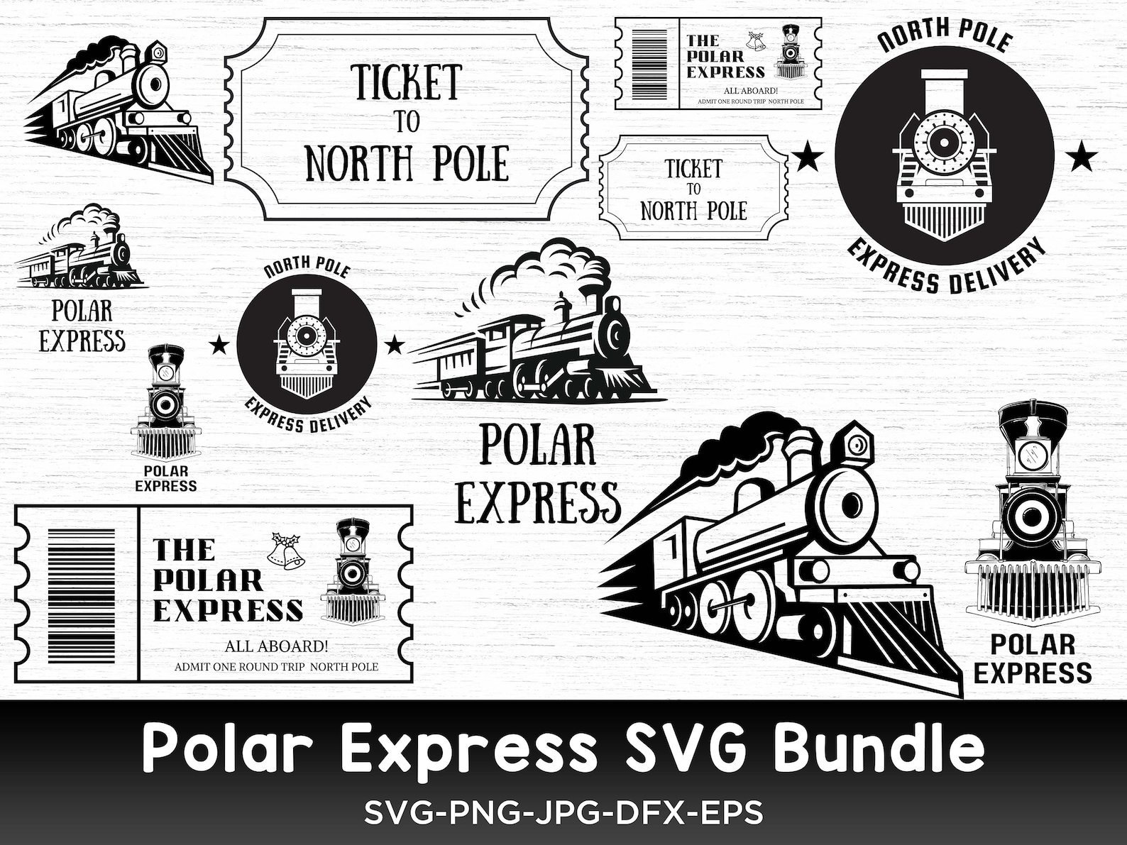 Polar Express Svg Bundle, North Pole Svg, Round Trip, Polar Express ...