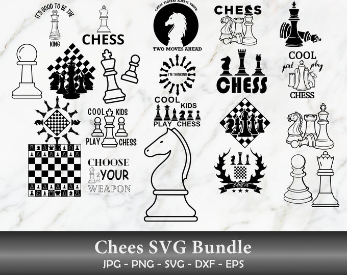 Chess SVG Bundle, Chess PNG Bundle, Chess Clipart, Chess SVG Cut Files ...