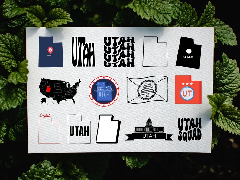 Utah Svg Bundle, Utah Png Bundle, Utah Dxf Bundle, Utah Silhouette ...