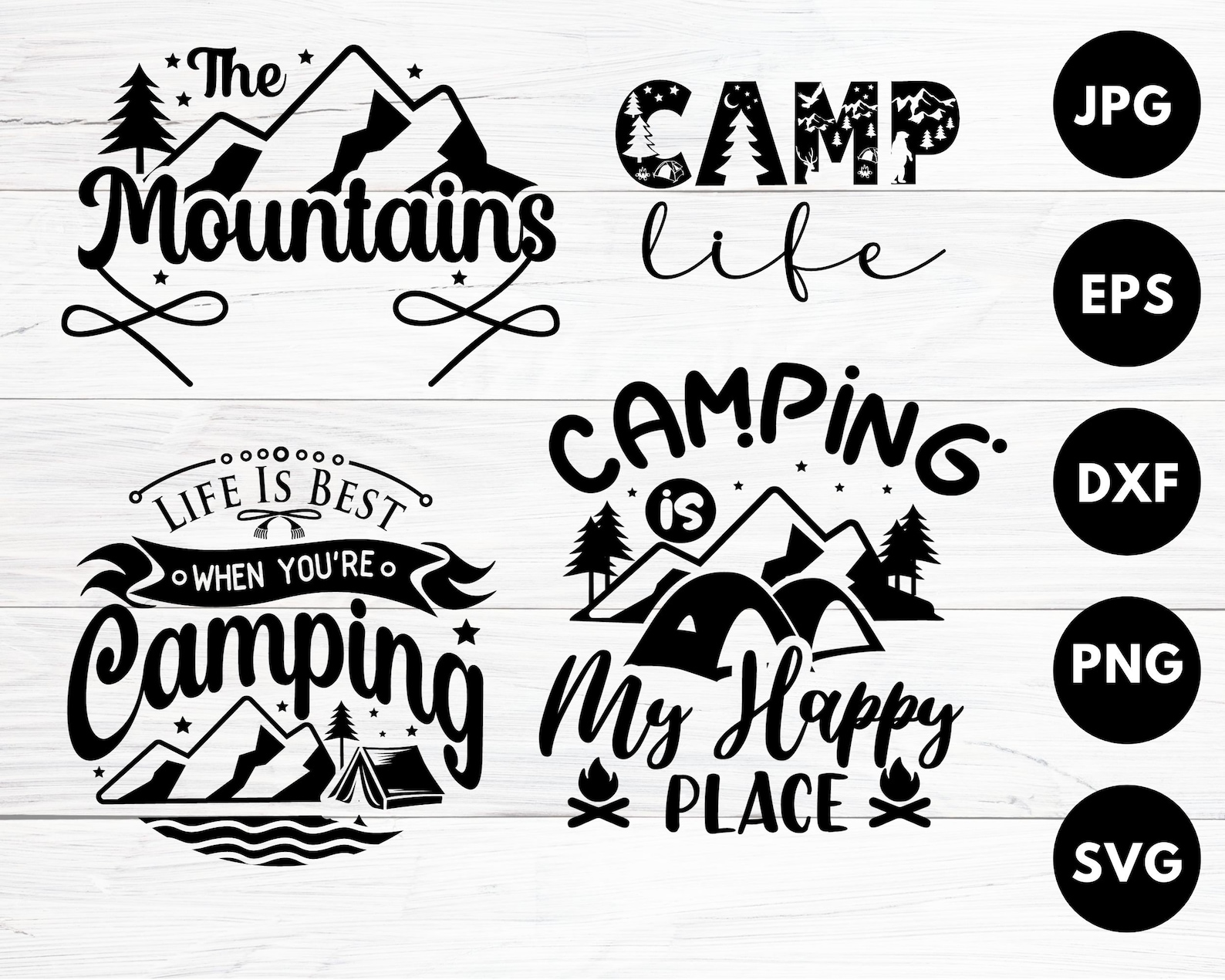 Camping SVG Bundle, Camp Life Svg, Camp SVG, Camper Svg, Campfire Svg ...