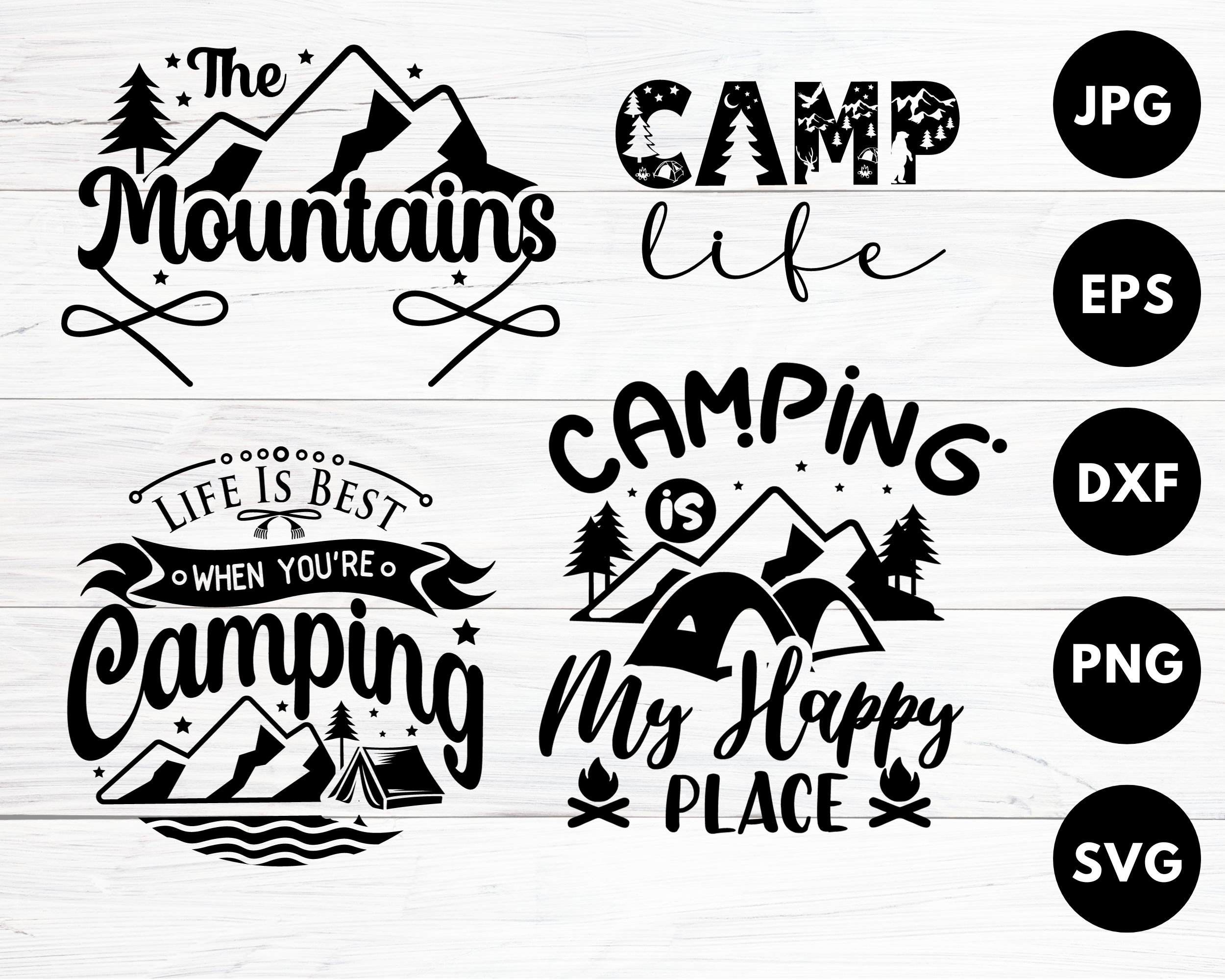 Camping SVG Bundle, Camp Life Svg, Camp SVG, Camper Svg, Campfire Svg ...