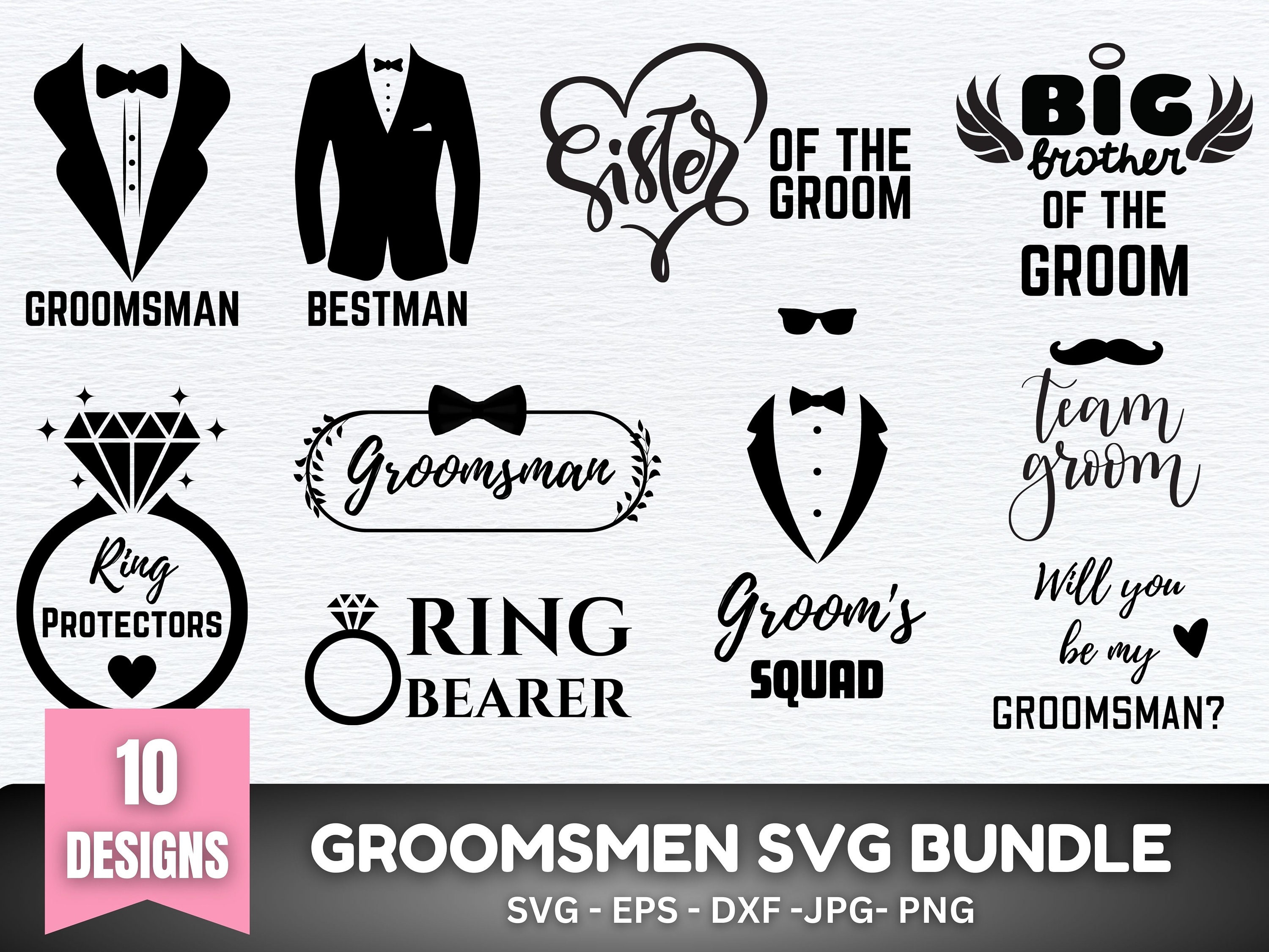 Groomsman Svg Bundle, Groom Squad Svg, Groom Party Svg, Best Man Svg ...