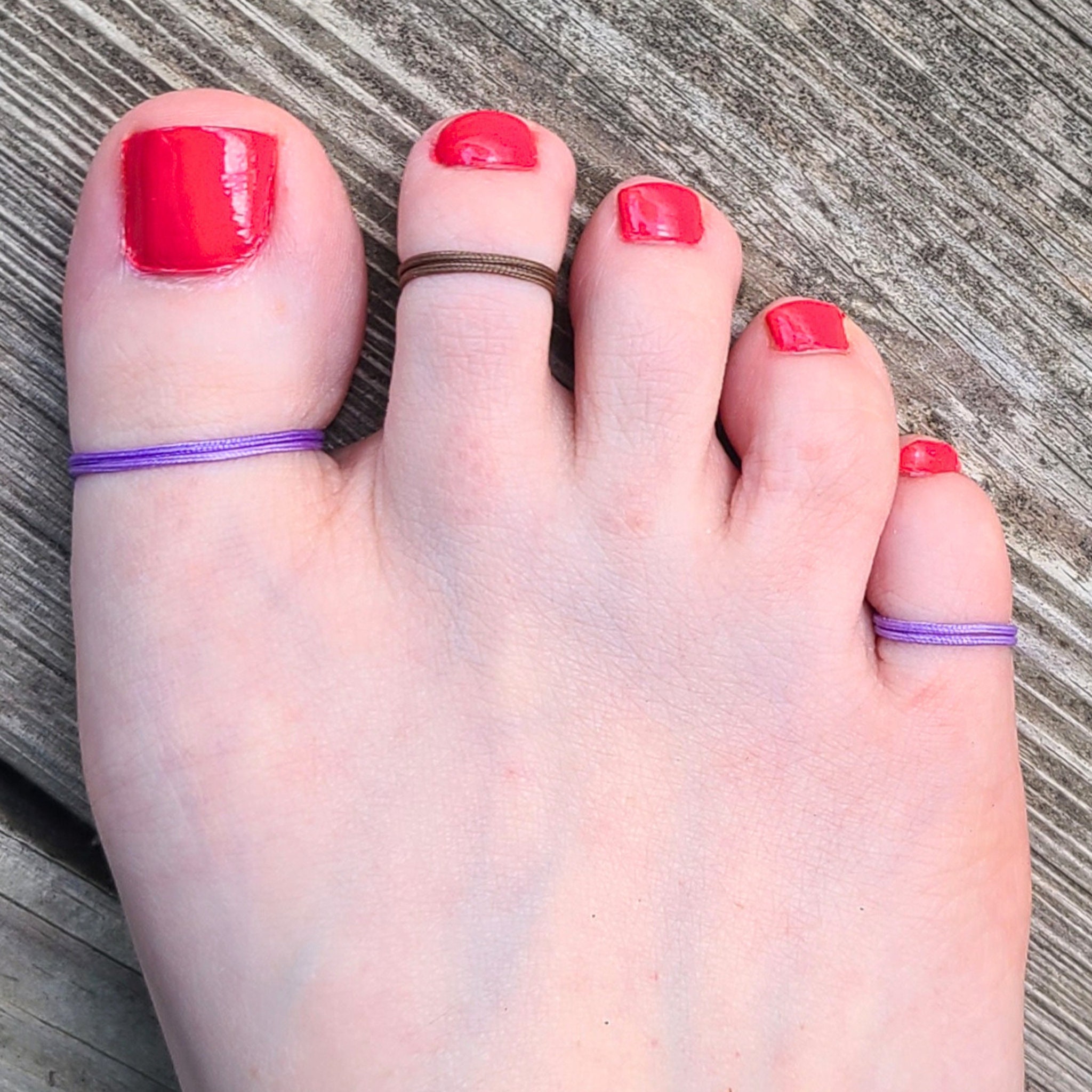 Macrame String Ring, Toe Ring, Colorful Adjustable Stacking Bands ...