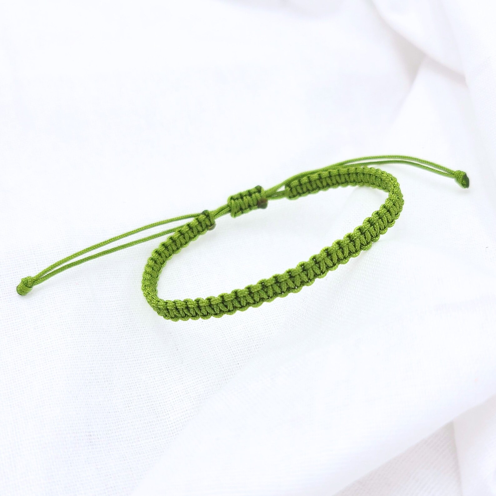 Macrame Square Knot Bracelet, Side Knot Nylon String Adjustable Bangles ...