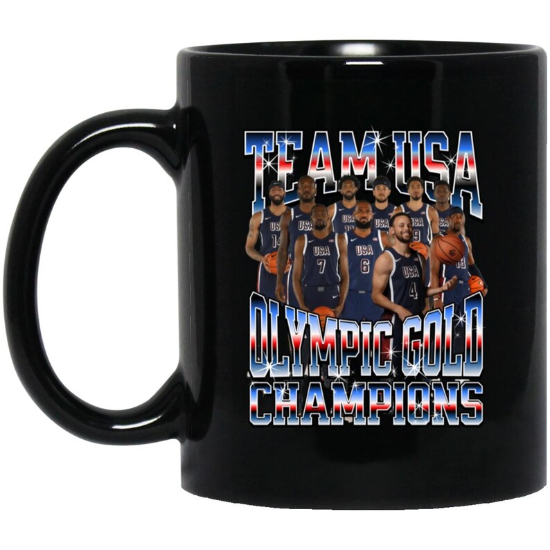 Team USA Basketball 2024 Olympic Gold Champions 11 Oz. Black Coffee Mug ...