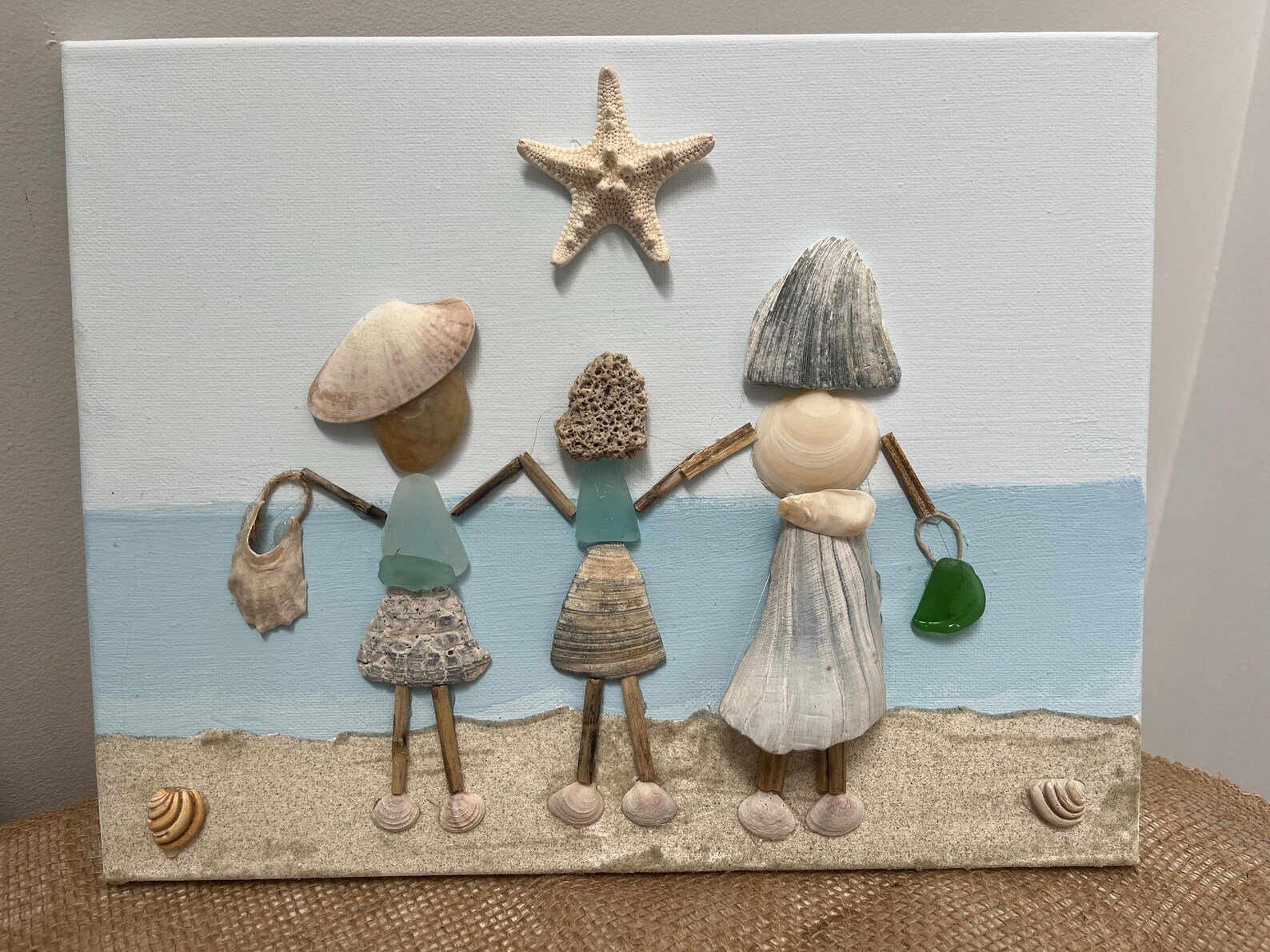 Shell People Beach Picture, Shell Mother or Grandmother With Daughters ...