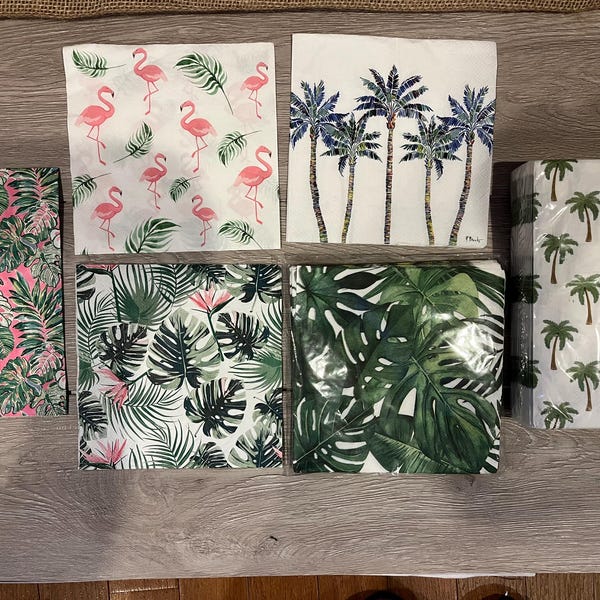 Palm Tree Napkin - Etsy