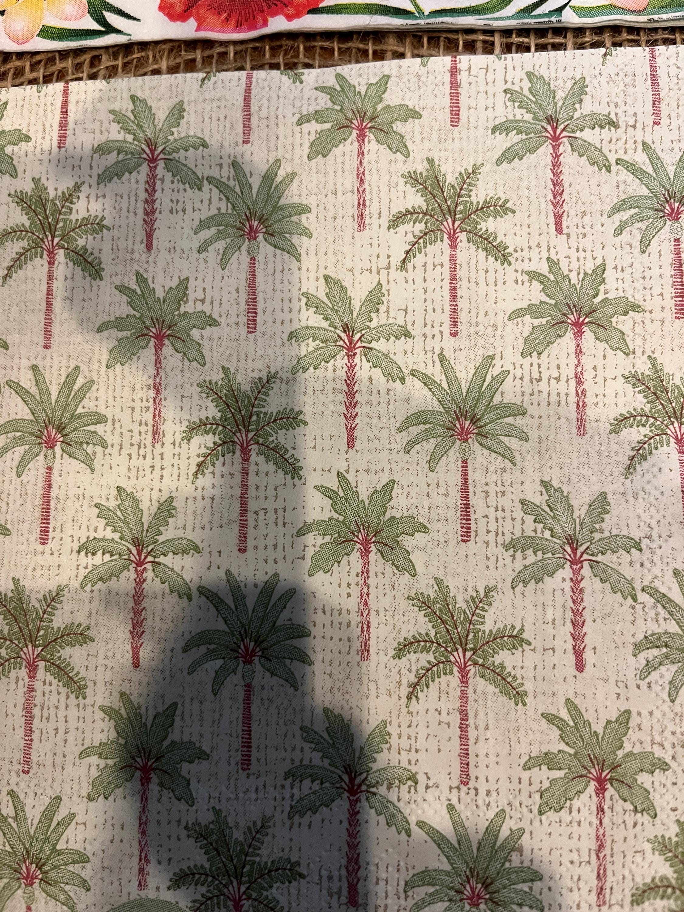 Decoupage Napkin Bundle, 8 Palm Tree Inspired Napkins for Decoupage ...