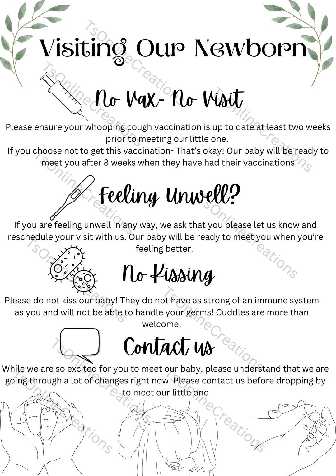 Newborn Rules - Etsy