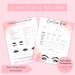 Lash Client Record Template, Editable Lash Mapping Printable Form ...