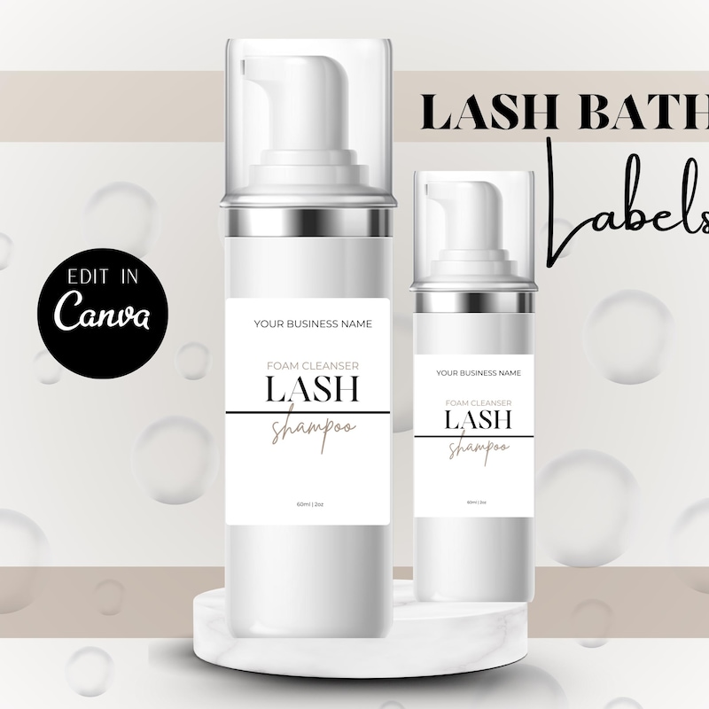 Lash Bath Label - Etsy