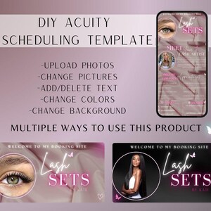 DIY Acuity Site - Acuity Scheduling Template Lash Tech - Canva Template - Lash Business Website ...
