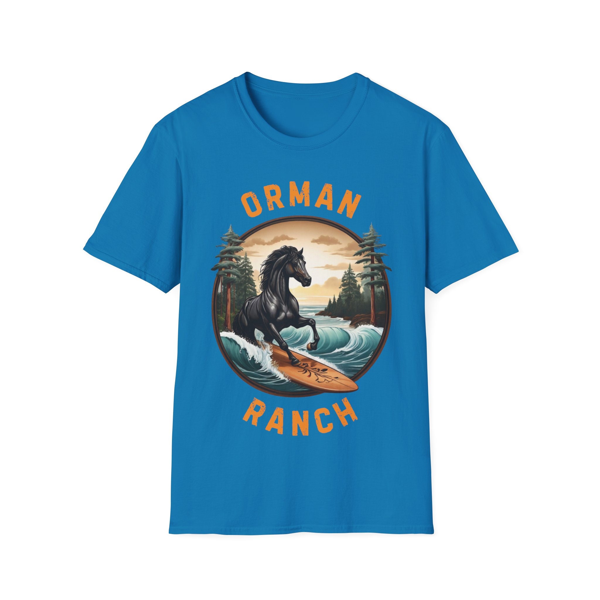 Epic Orman Ranch Merch: Horse Surfing Redwoods Tee Shirt - Perfect for ...