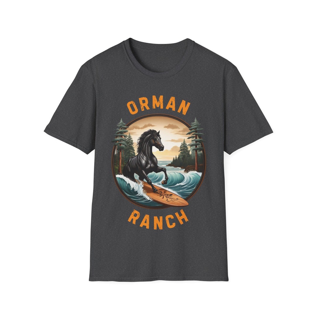 Epic Orman Ranch Merch: Horse Surfing Redwoods Tee Shirt - Perfect for ...