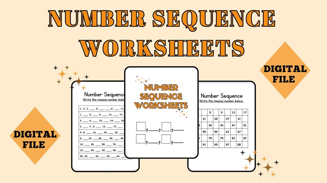 Number Sequence Math Worksheets, Number Sequence Practice Worksheets ...