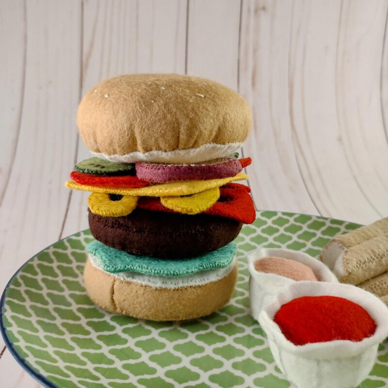 Felt Hamburger - Etsy