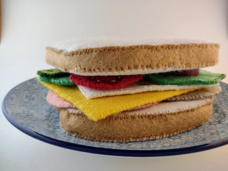 Handmade Felt Sandwich Set, Play Food, Pretend Play Food, Felt Lunch ...