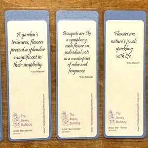 Embroidered Flower Bookmarks | Floral Bookmark | Book Lover Gift ...