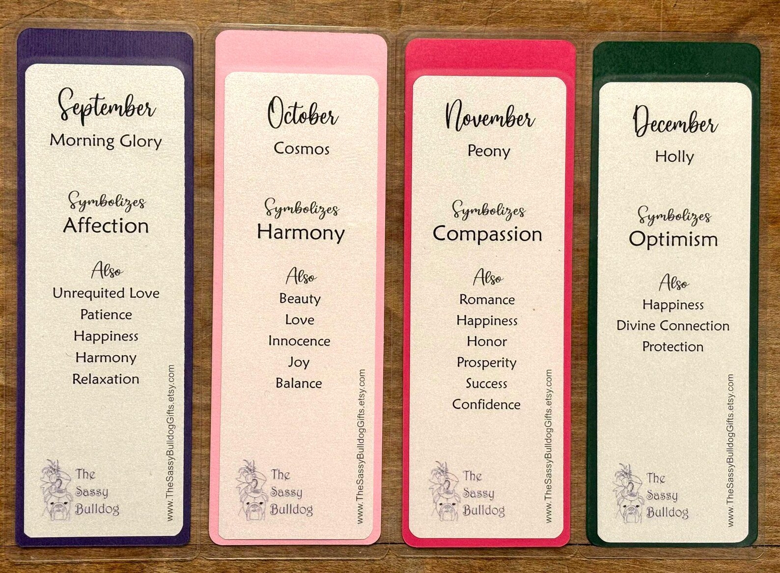 Birth Month Flower Bookmarks Collection 2 Floral Bookmark Book Lover ...