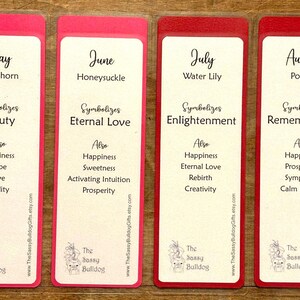 Birth Month Flower Bookmarks - Collection 2 | Floral Bookmark | Book ...
