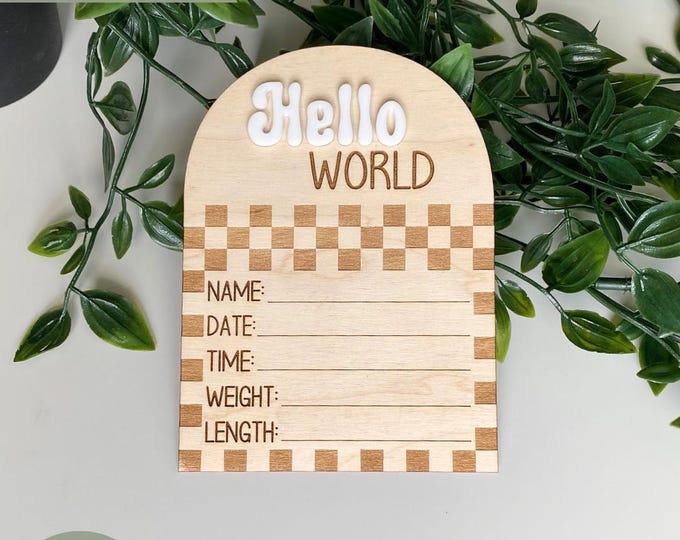 Balloon Birth Stat Sign SVG Laser Cut File, Newborn Announcement ...
